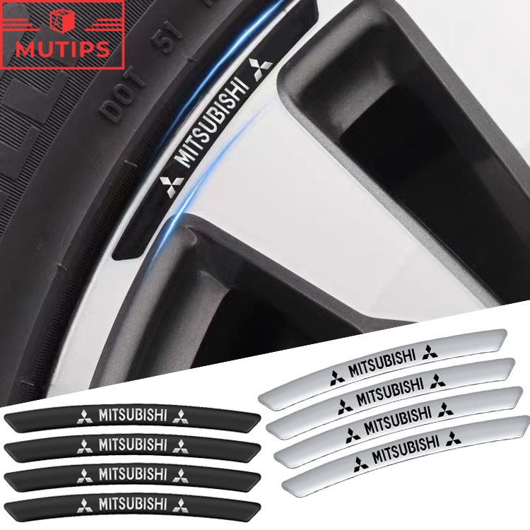 Mitsubishi 4pcs/set Car Aluminum Alloy Wheel Hub Sticker Auto Tire ...