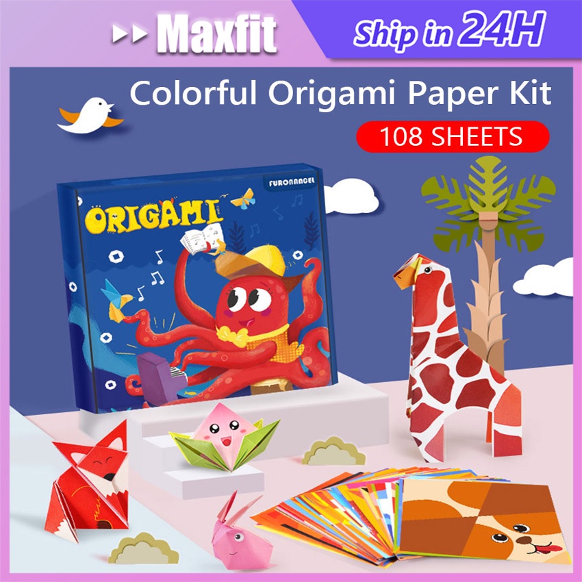 108 Origami Sheets Folding Paper Motifs Origami Cute Animal Motifs 3D ...