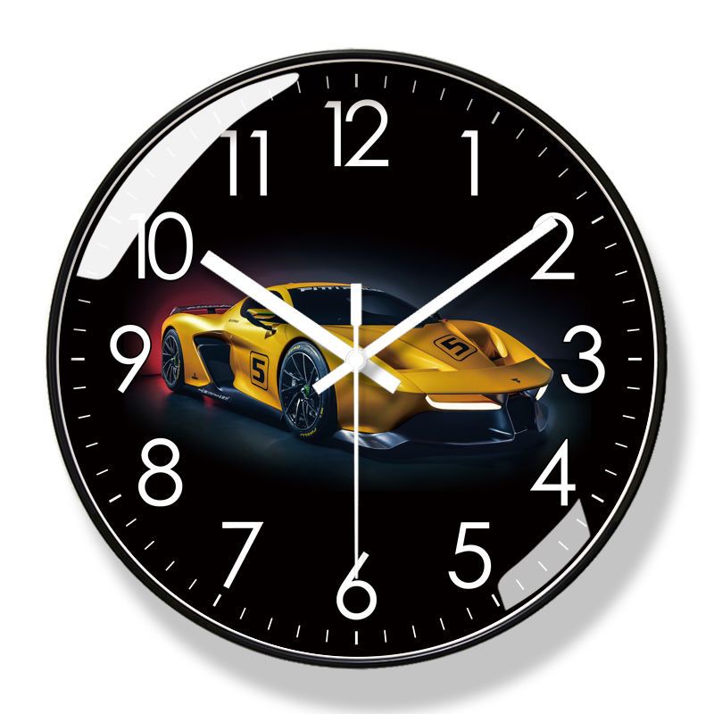 [High quality ]Roadster clock room wall clock supercar silent Nordic ...