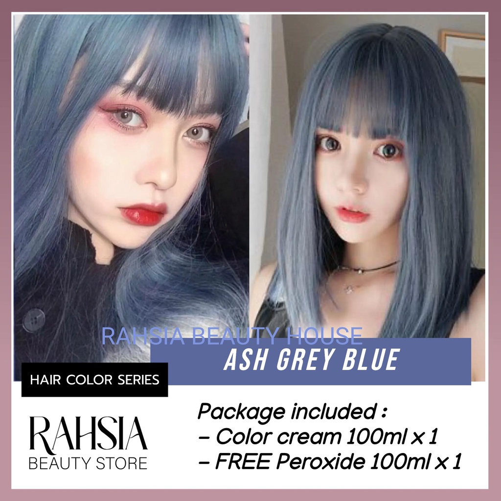 Ash Grey Blue With Peroxide Professional Salon Hair Color Dye Cream ...