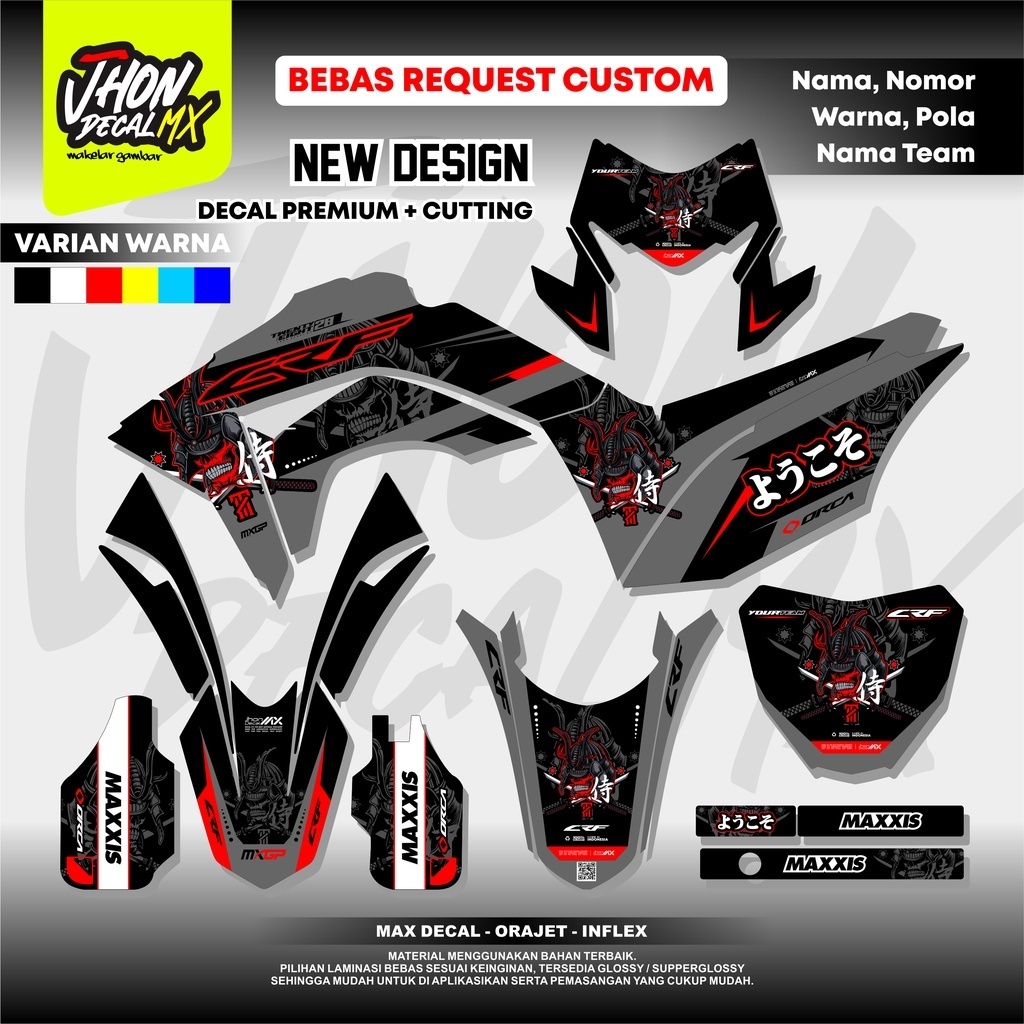 HITAM Decal CRF Black SUPERMOTO DECAL CRF 150 L FULL BODY Tokyo Japan ...