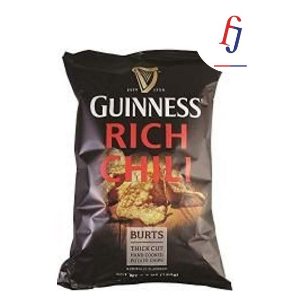 Burt's Guinness Rich Chili Thick Cut Potato Chips 150g | Shopee Singapore