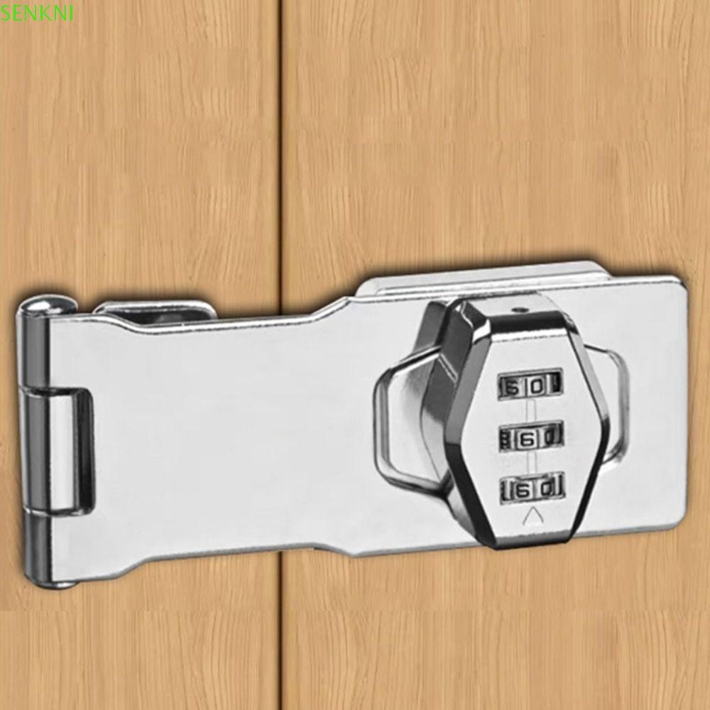 SENKNI Rotary Hasp Locks, 3-Digit Keyless Password Door Lock, No ...