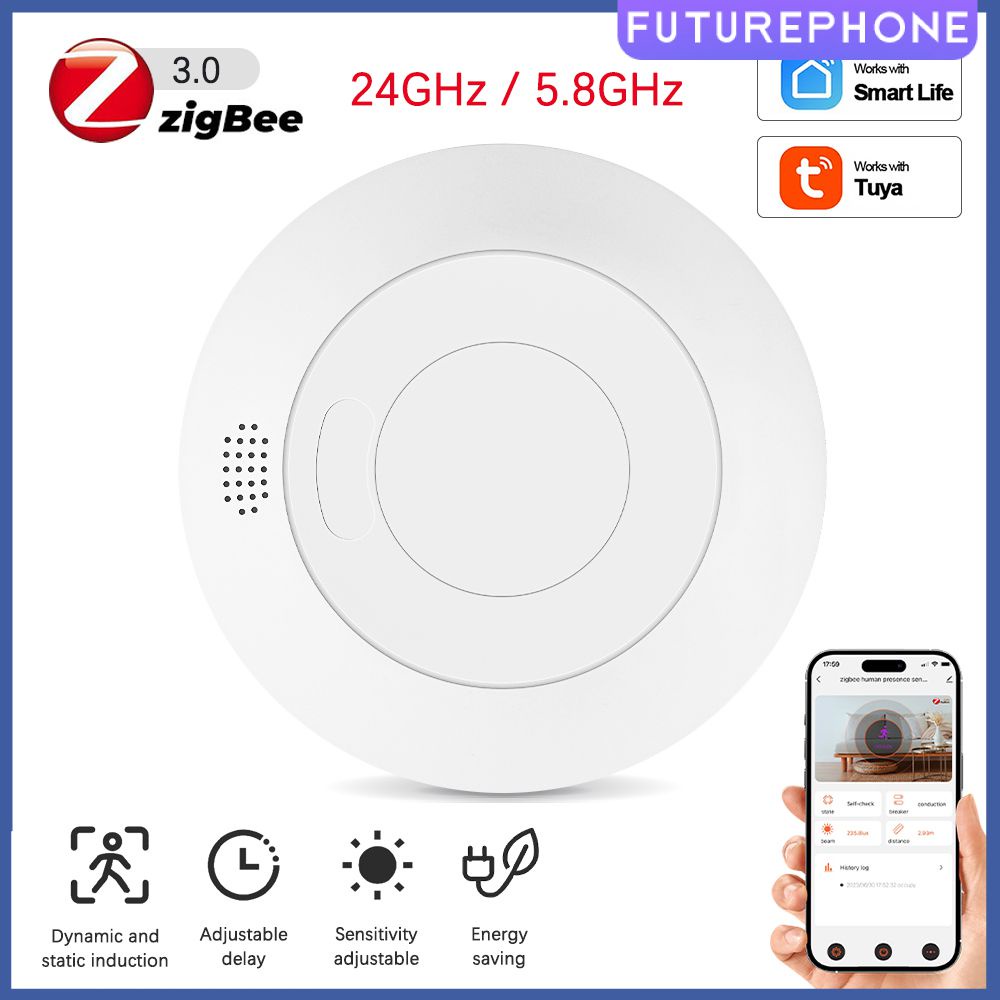 Tuya Zigbee Wifi 24g Human Presence Sensor Light Illumination Brightness Sensor Mmwave Radar ...