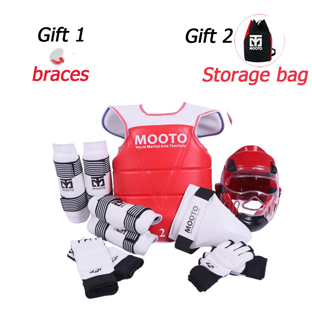 14 IN 1 MOOTO-Taekwondo Protective Gear Reversible Armor Kits with Free ...