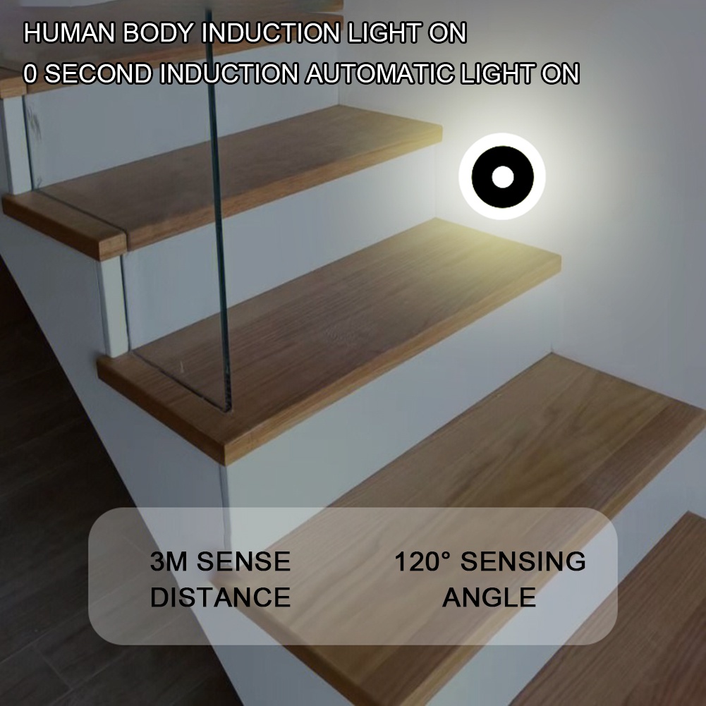 Small Round Smart Sensors Light Cordless Motion Activations Nightlight ...