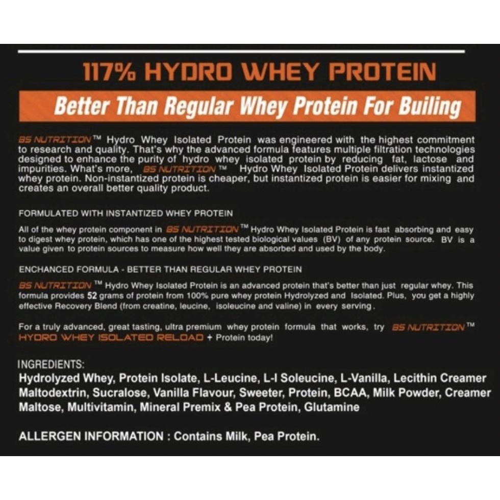 (Free Shaker + Creatine) Hydro Whey Protein 3kg, Lean Muscle, HALAL BS ...