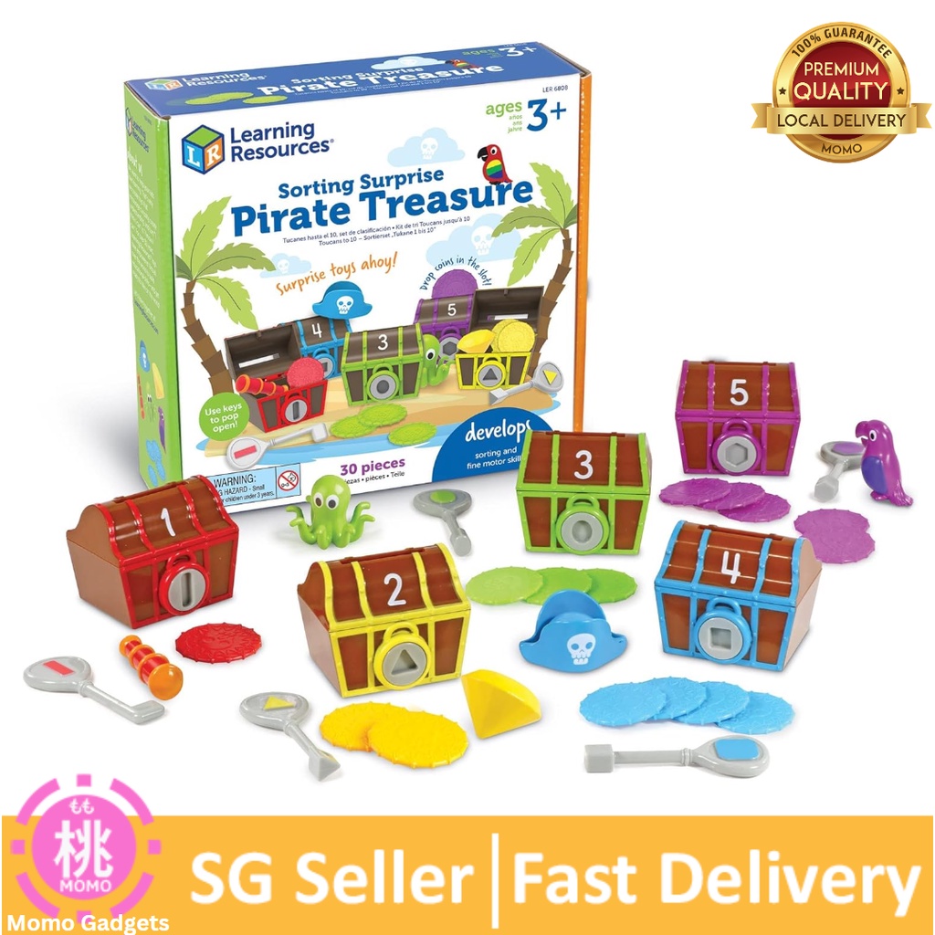 Learning Resources Sorting Surprise Pirate Treasure - 30 Pieces, Ages 3 ...