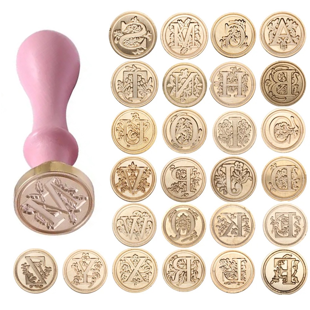 1Pcs Vintage 26 Letter Wax Sealing Stamps Head A-Z Initial Seal Stamper Post Envelope Gifts ...