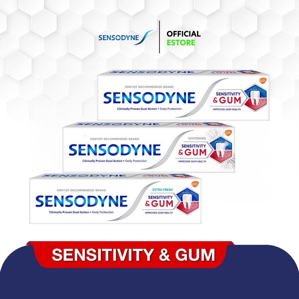 SENSODYNE Toothpaste Sensitivity & Gum, 2-in-1, Relieve Tooth ...