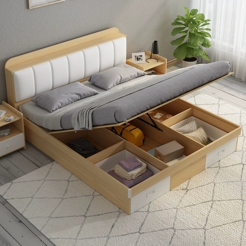 [Pre order] Nordic modern simple tatami air pressure high box storage ...