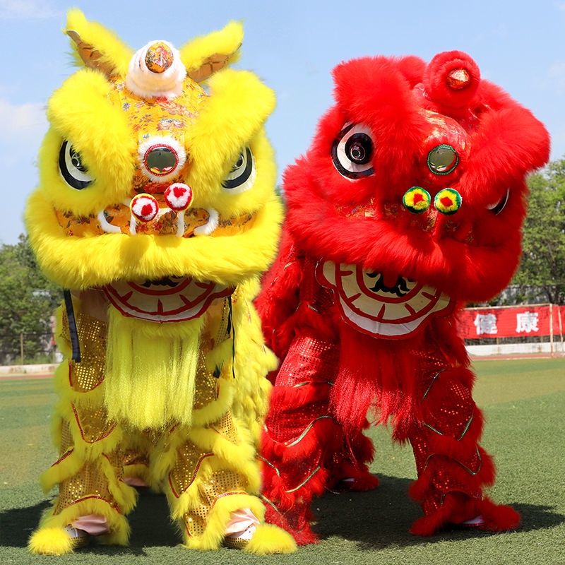 Dragon Dance Lion Dance Props Authentic Bamboo Weaving Wool Lion Dance ...