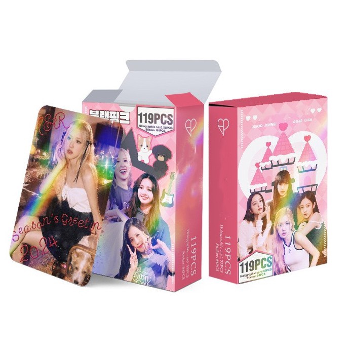 50-119pcs/box BP Laser Holographic Lomo Cards Season's Greetings 2024 ...
