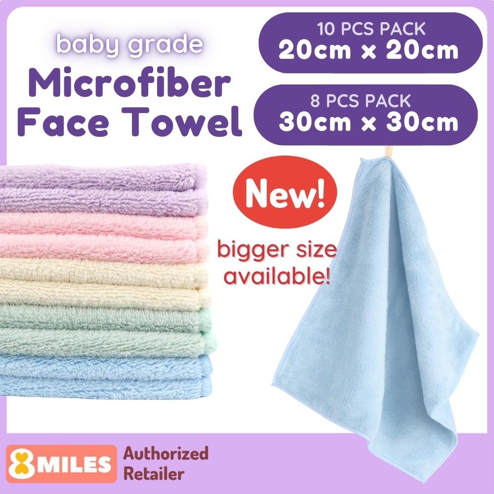 Baby Microfiber WashCloths Face Towel Handkerchief Saliva Towel 20x20cm ...