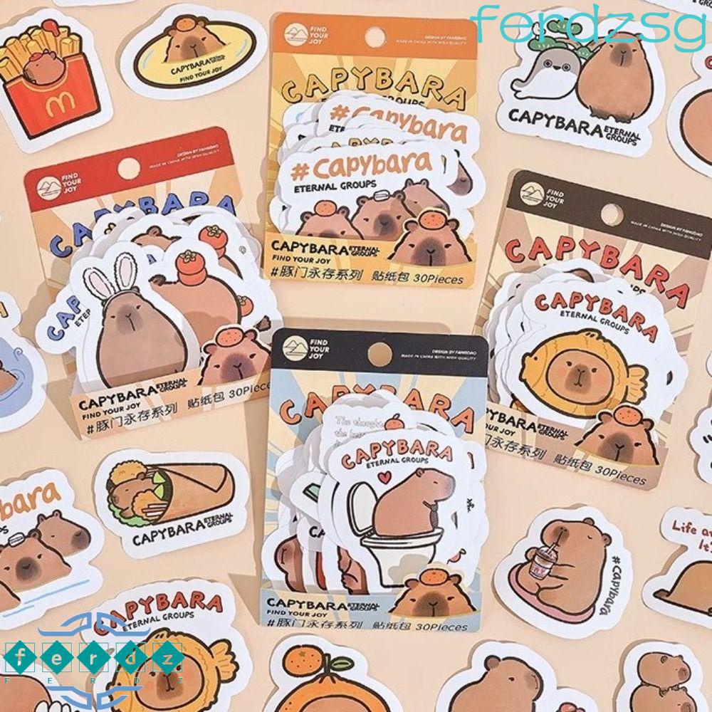 JENNIFERDZSG Cute Capybara Stickers, Funny Capybara Creative Capibara ...