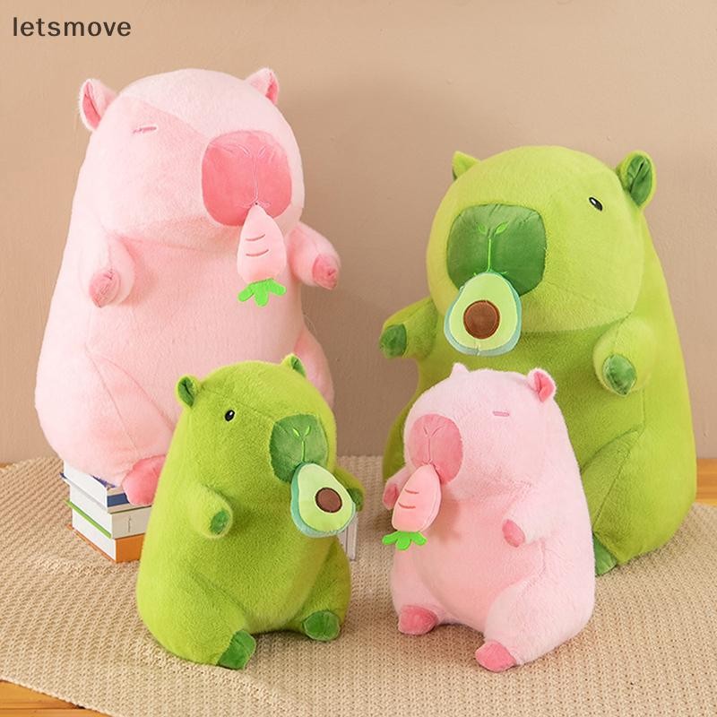 [letsmove] Cute Capybara Doll Eating Avocado Carrots Corn Capybara ...