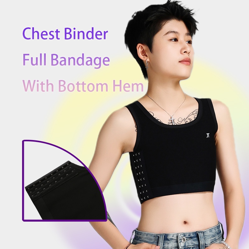 Breathable Chest Binder Breast Binder Tomboy Bra Binder Full Bandage ...