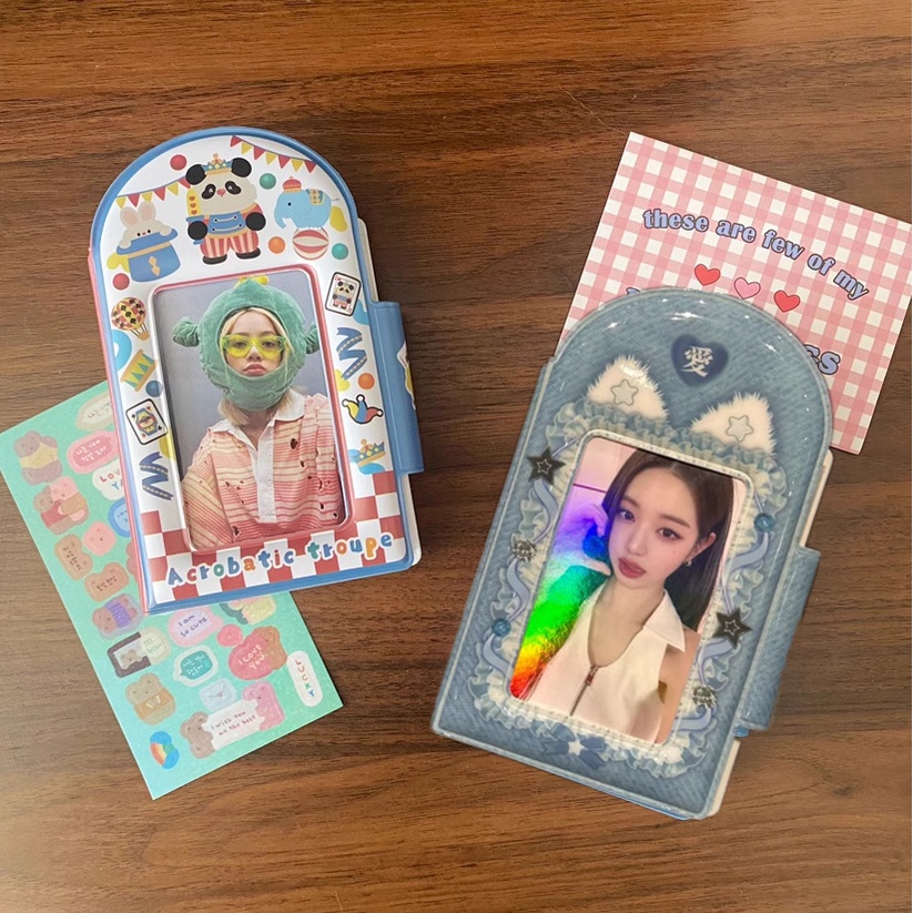 Cute Animals 3 Inch Photo Album with Buckle 32 Pockets Idol Photocard ...