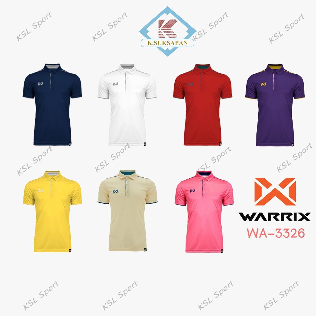 warrix Short-Sleeved Polo Shirt Solid Color Micro Polyester Fabric wa ...