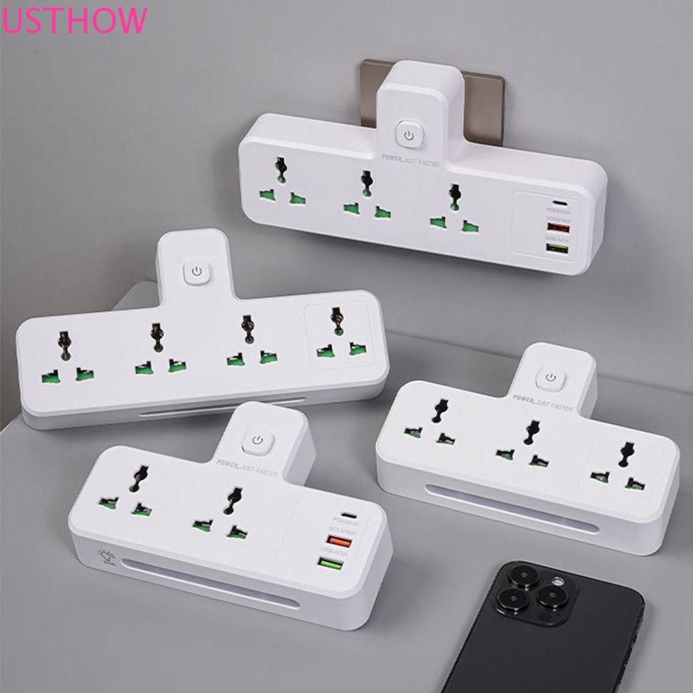 USTHOW AC Outlet Power Strip, Multi Plug Type C Extension Socket, Multi ...