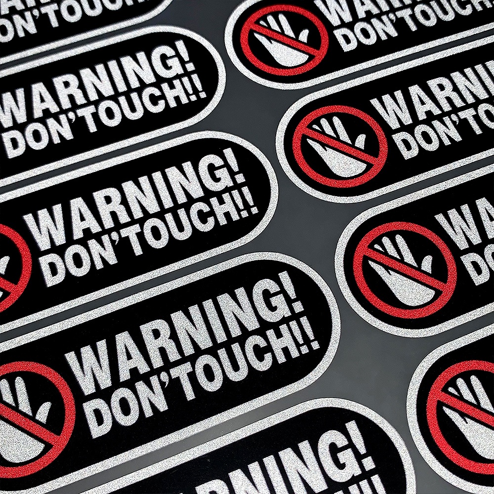 Reflective Warning Do Not Touch Stickers Hands Off Caution Car Styling ...
