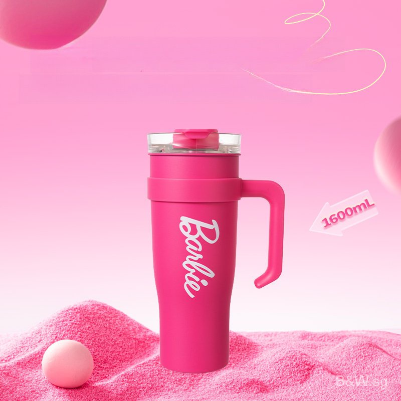 【NEW】1600ML Barbie Series Pearly tumbler Big Mac Large Capacity Straw ...