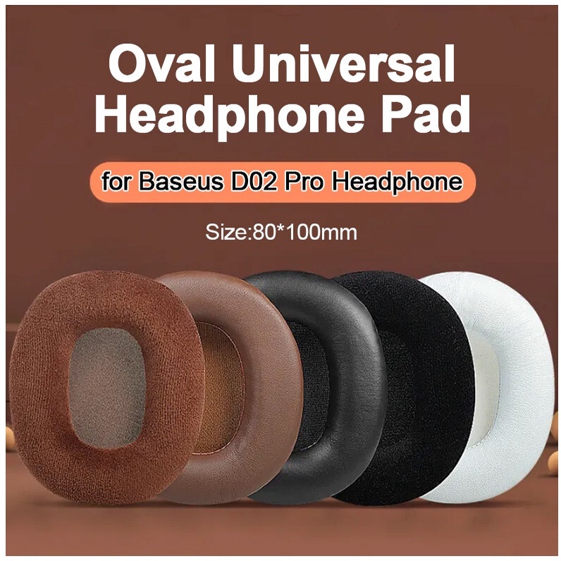 Oval Earphone Pad Earmuff for Baseus D02 Pro Headset 80 * 100mm Headset ...