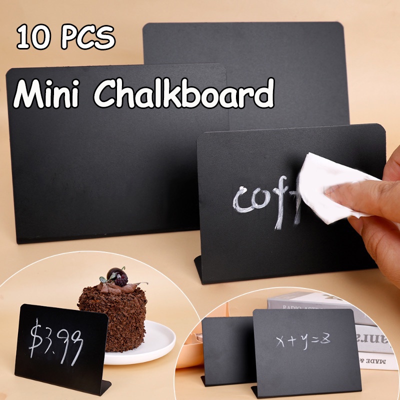 10PCS Mini Chalkboard Price Tag Food Label Rewritable Board Holder ...