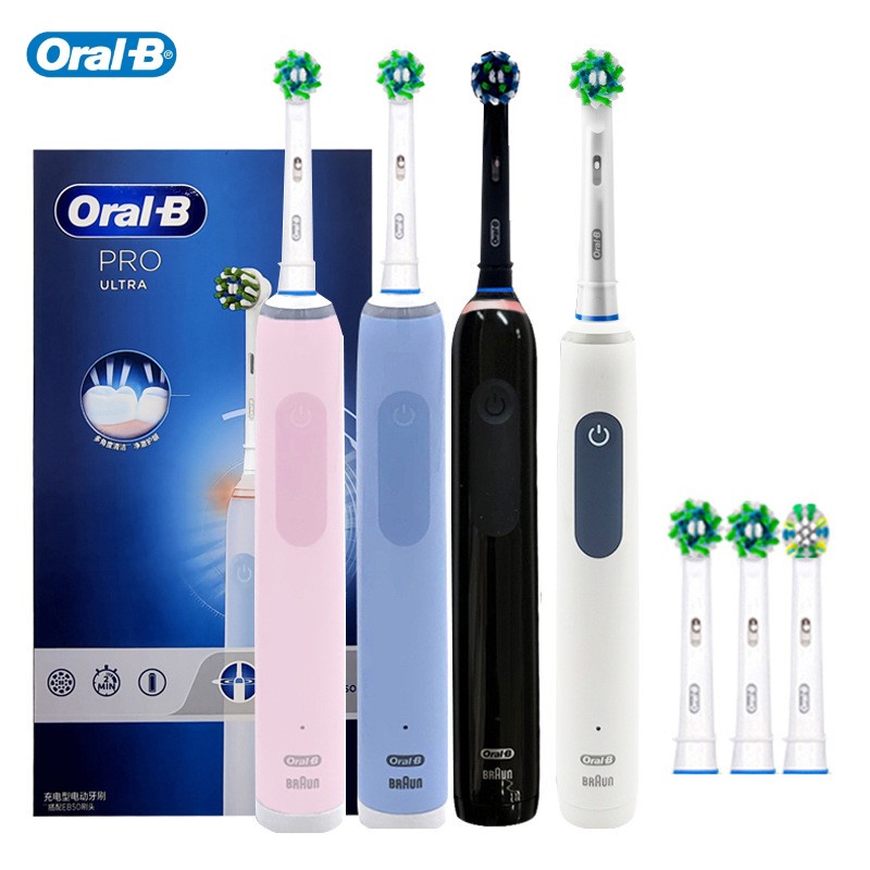 Oral B Ultra Pro4 Electric Toothbrush 3D Sonic Round Head Deep Cleaning ...
