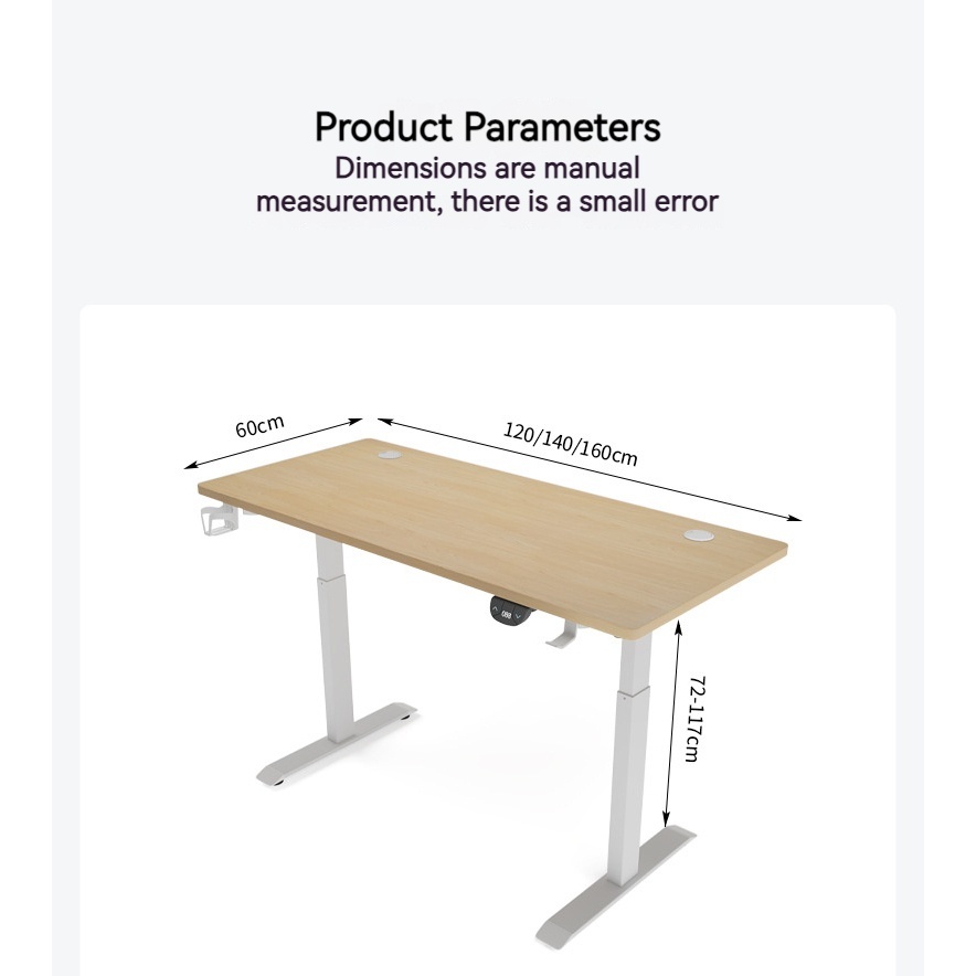 Intelligent office electric lifting table ergonomics home computer desk ...
