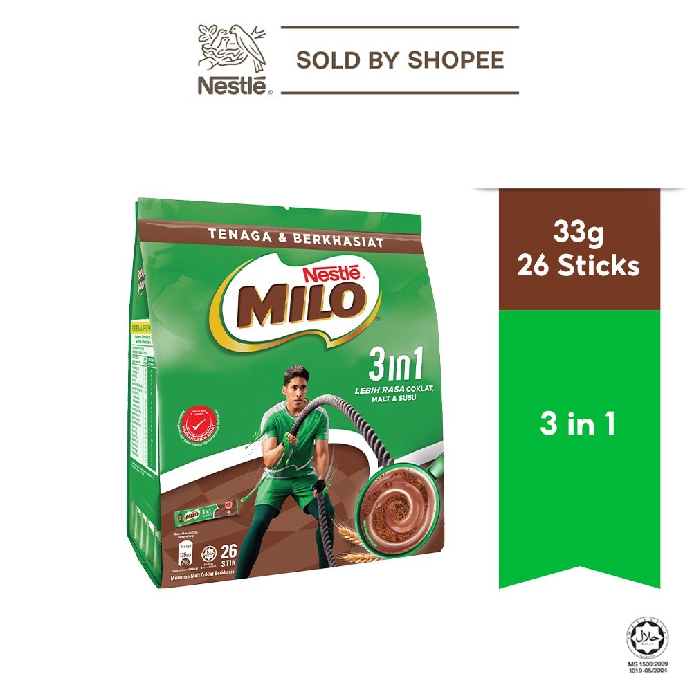 NESTLE MILO 3in1 Activ-Go Mixes (33g x 26's) | Shopee Singapore