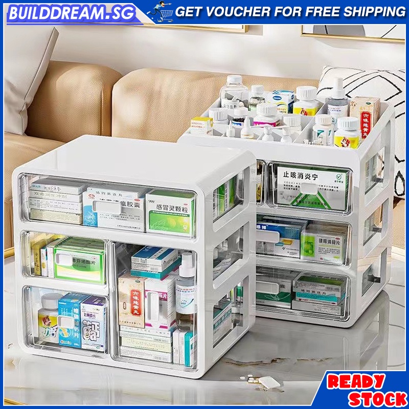 Medicine Box First Aid Box with Drawer Household Emergency Medicine Box ...