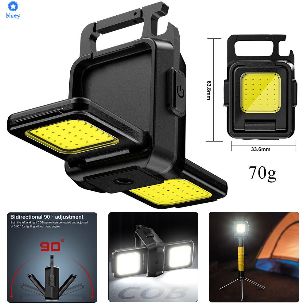 Led Keychain Light Mini Torchlight Double-sided 1000 Lumens Portable ...