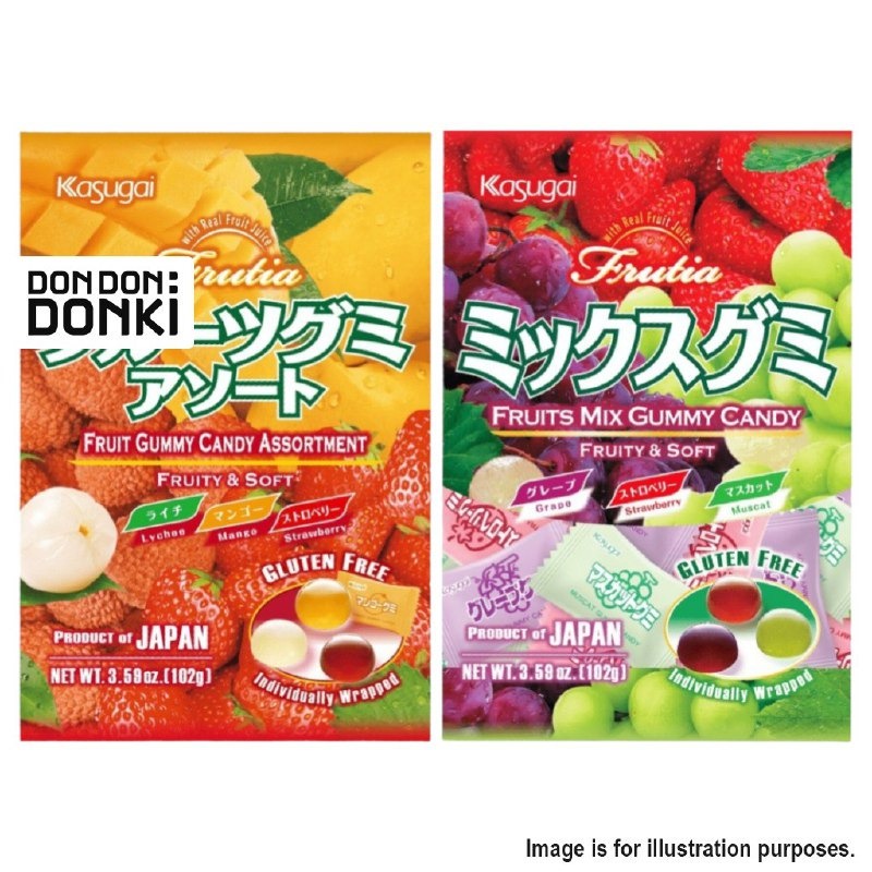 [DONKI]Kasugai Fruit Gummy Candy(Assorted) 102g | Shopee Singapore