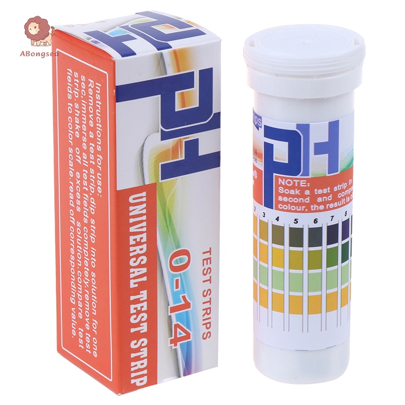 abongsea 150 Strips Bottled PH Test Strip Full Range 0-14 pH Acidic ...