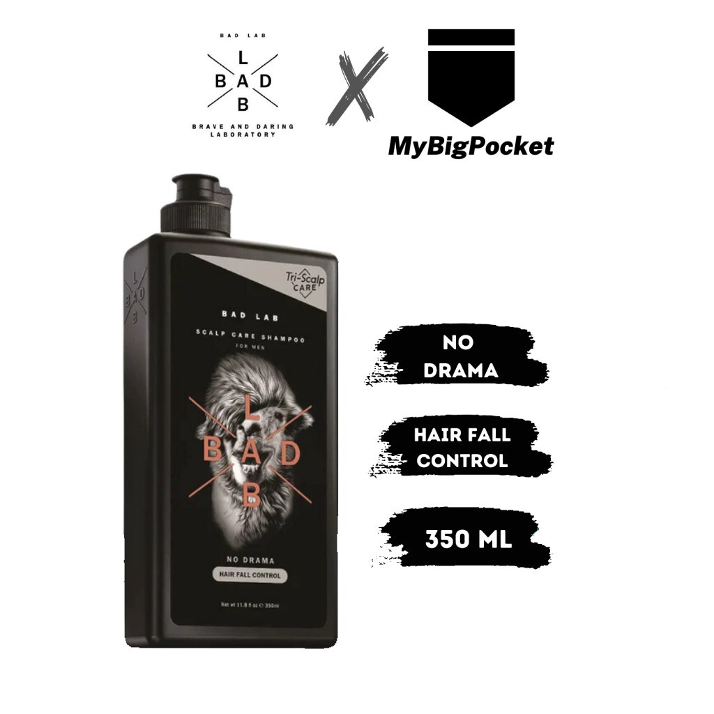 BAD LAB No Drama Hair Fall Control Scalp Care Shampoo (350ml) | Shopee ...