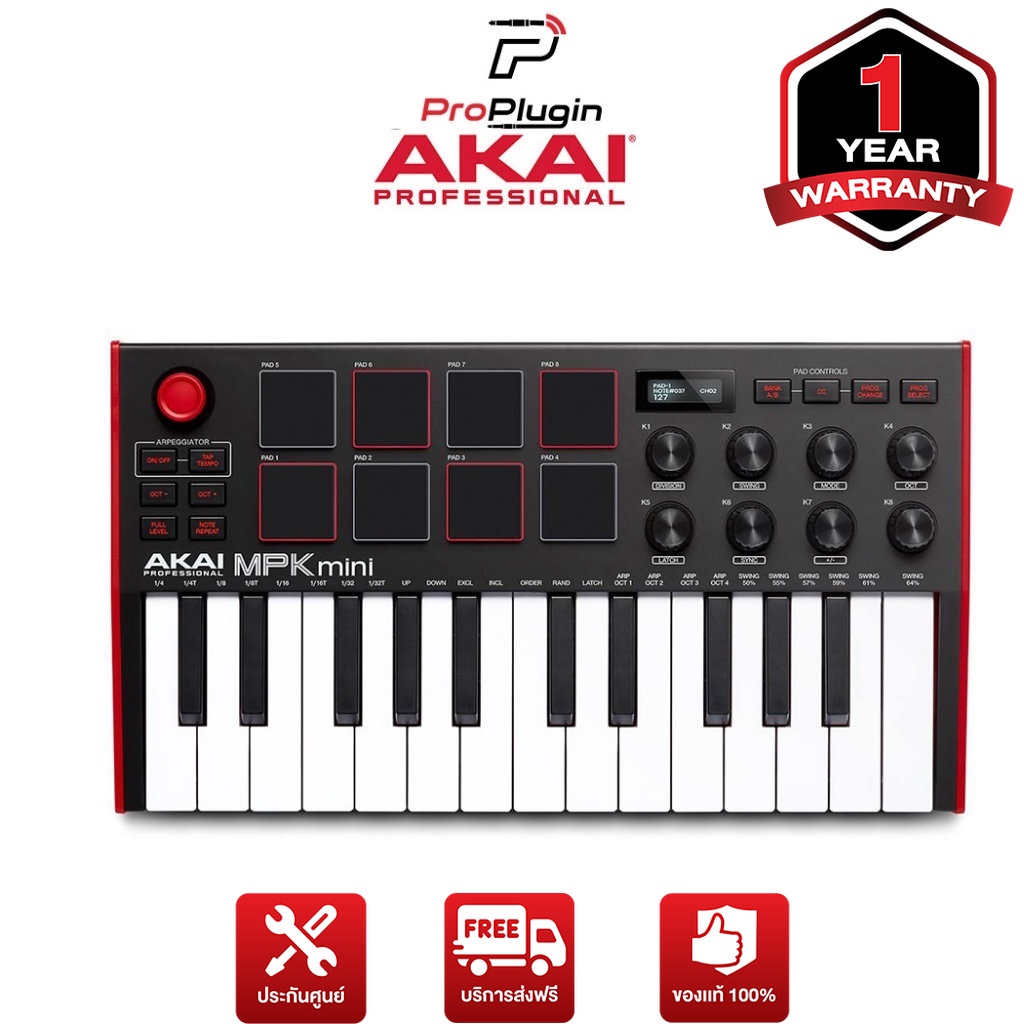 AKAI MPK Mini Mk3 MIDI Controller 25 Key Keyboard Secondary Mac Windows (ProPlugin) | Shopee ...