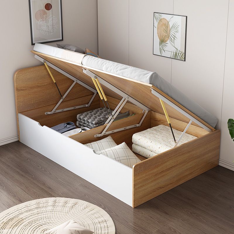 Bed frame Storage Single Bed 1M High Box Storage Simple Plate Bed ...