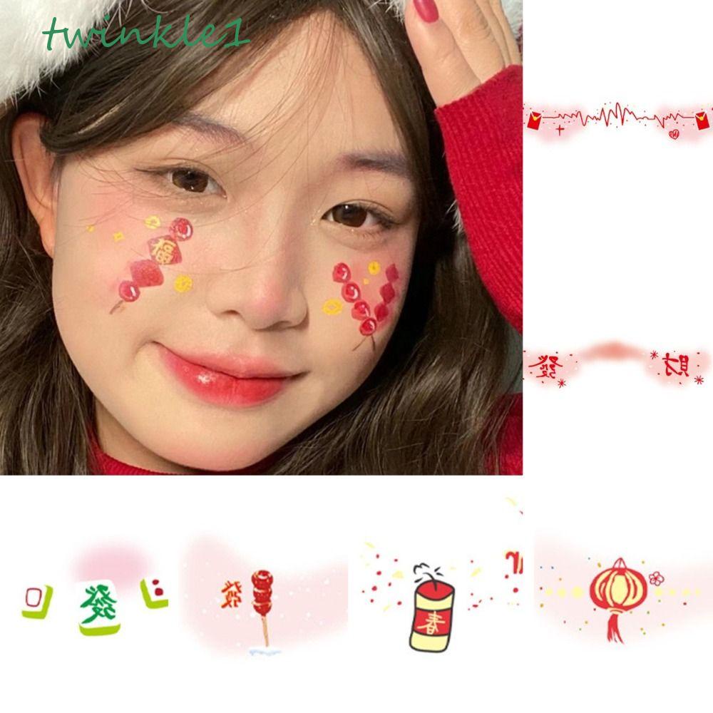 TWINKLE1 Eye Makeup Decal, Face Tattoo Waterproof Face Stickers, Cute ...