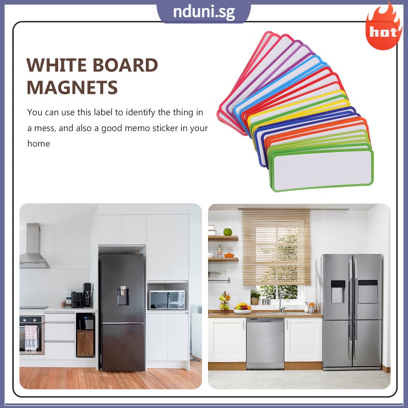 【COD&READY STOCK】27 Pcs Blank Magnetic Labels Whiteboard Stickers ...