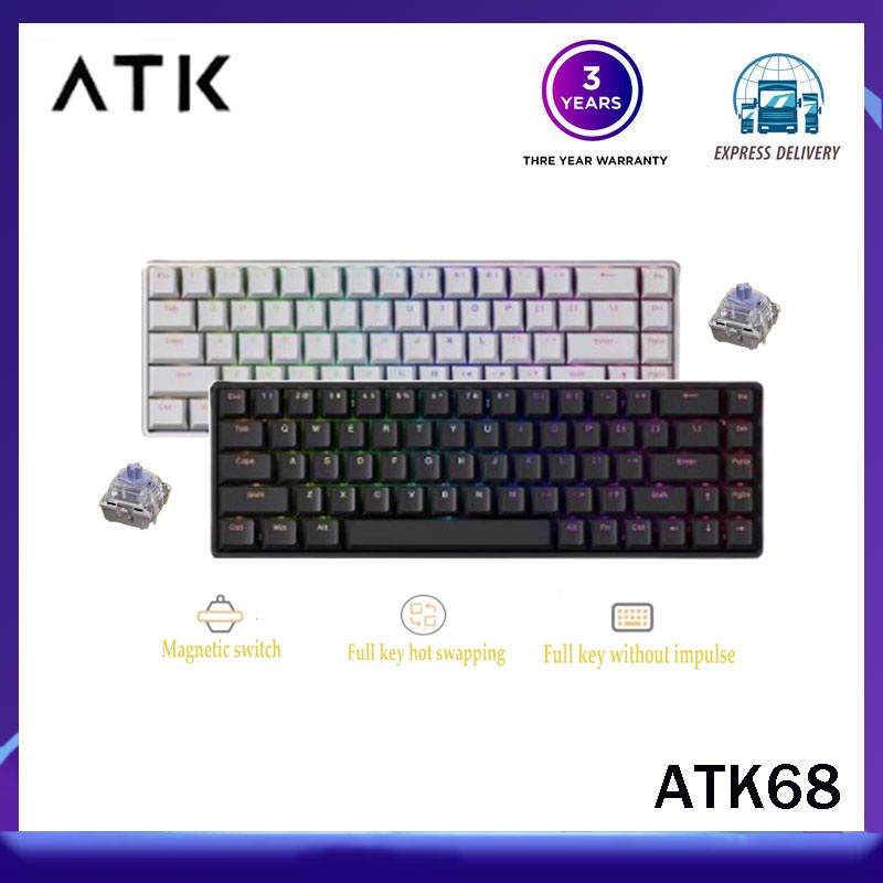 (In stock)VXE ATK68 Esports Magnetic Axis Keyboard Single Mode PBT ...