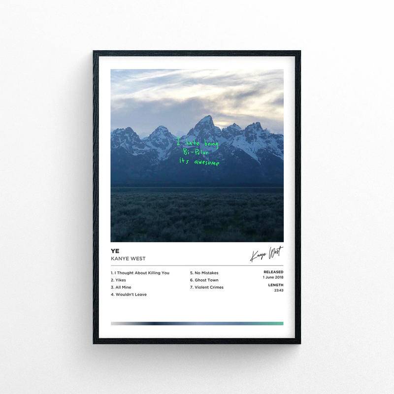 Kanye West - Ye Unframed Poster Print | Polaroid Style | Album Cover ...