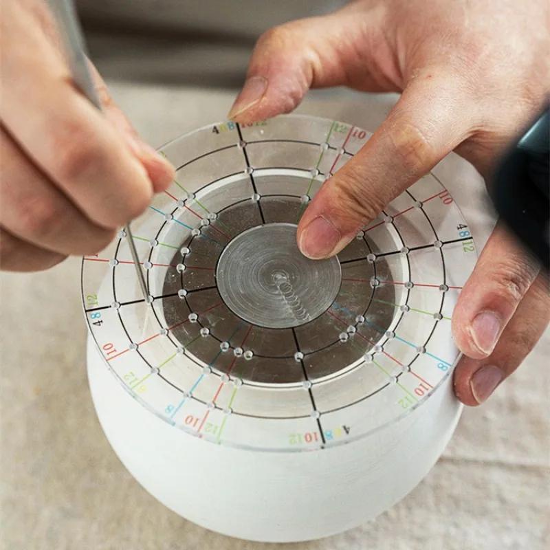 Acrylic Round Aliquot Drawing Line Ruler Clay Engraving Marking Ruler ...