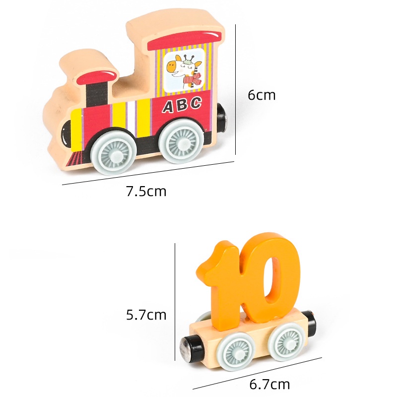 12/27pcs Magnetic Wooden Alphabet Number Train Set | Shopee Singapore