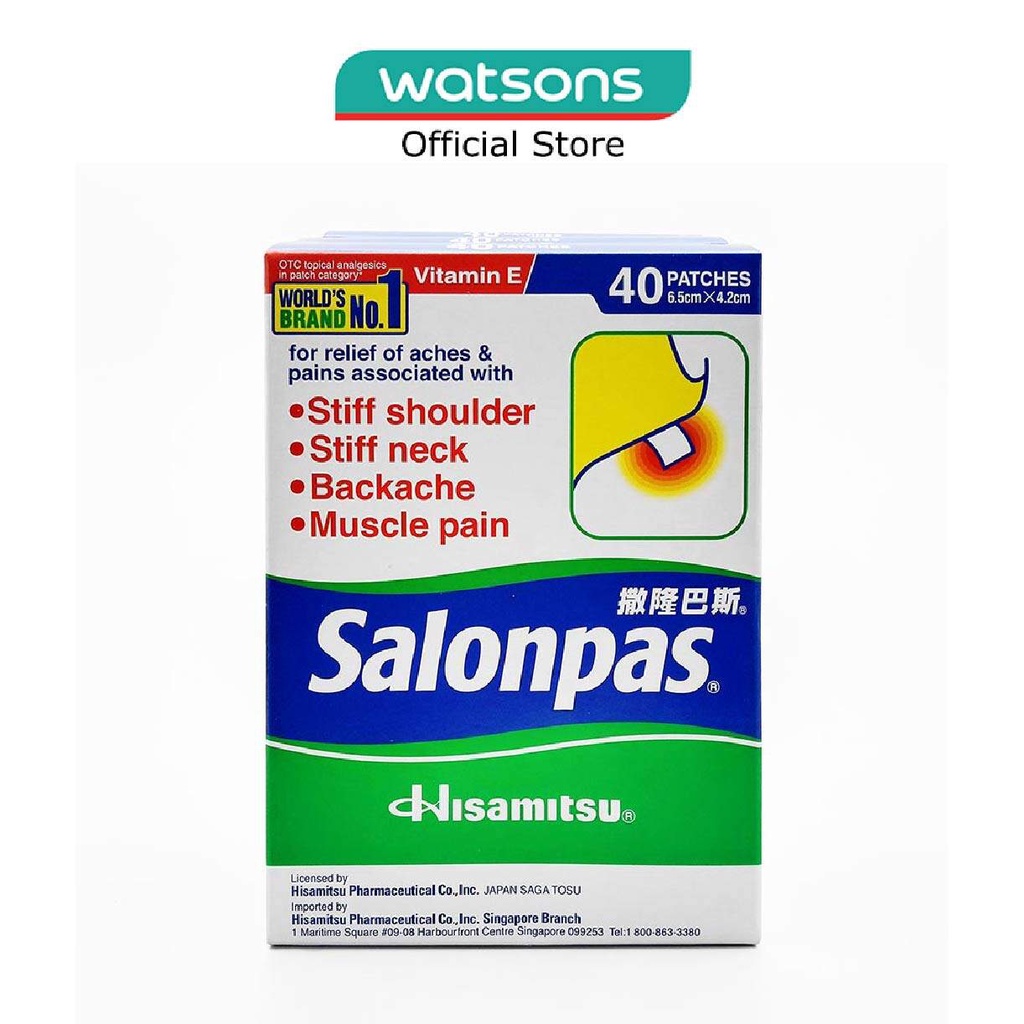 SALONPAS Medi Plaster Patch Packset (Pain Relief Minor Aches + Muscle ...