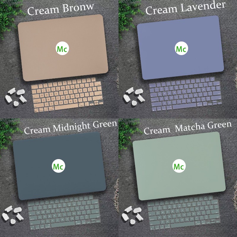 (3in1) Cream hard case for MacBook 2023 Air 15 13.6 inch M2 A2941 A2681 ...