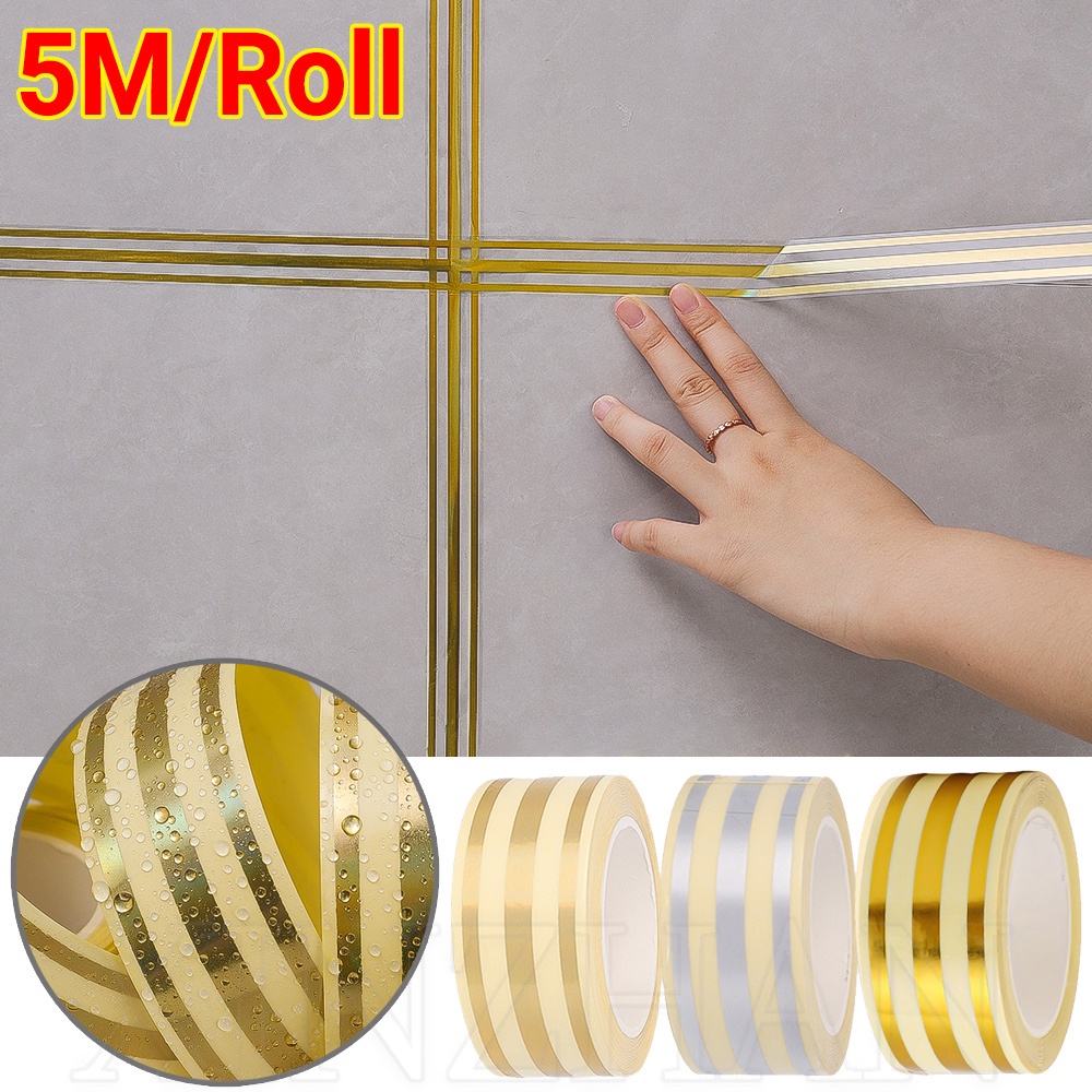 Self Adhesive Gap Sealing Foil Strip / 1 Roll 5M Ceramic Tile Gap ...
