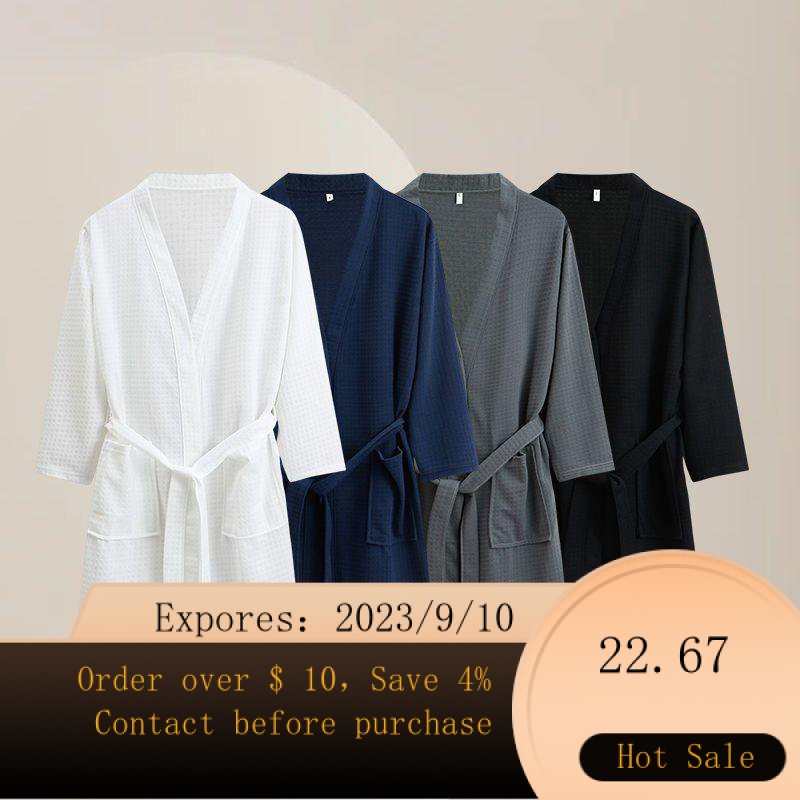 NEW Bathrobe Spring and Autumn Couple Sleeping Women's Long-Sleeved ...