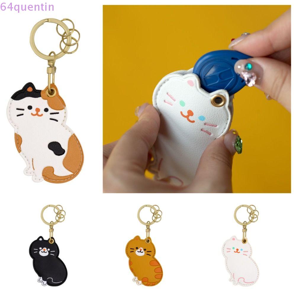 QUENTIN Calico Cat Keychain, Cute Creative Ginger Cat Access Card ...