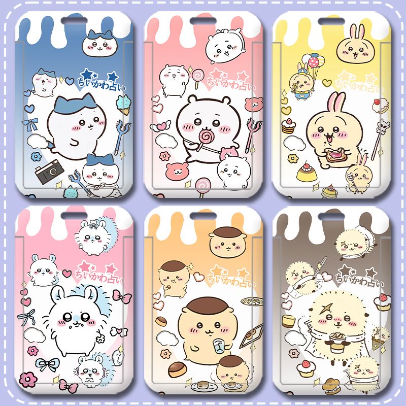 Chiikawa Cute Version DIY Student School ID Card Holder MRT Card Bus ...